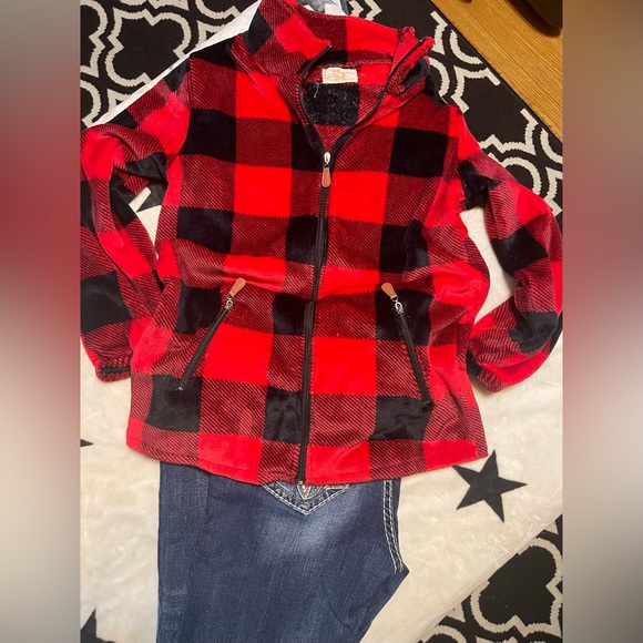 Jackets & Coats | Buffalo Plaid Fleece Zip Up | Poshmark